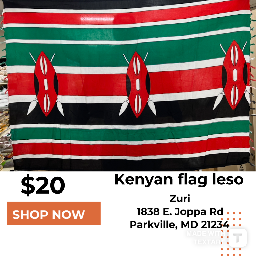Kenyan Flag Leso | ZURI INTERNATIONAL FOODS